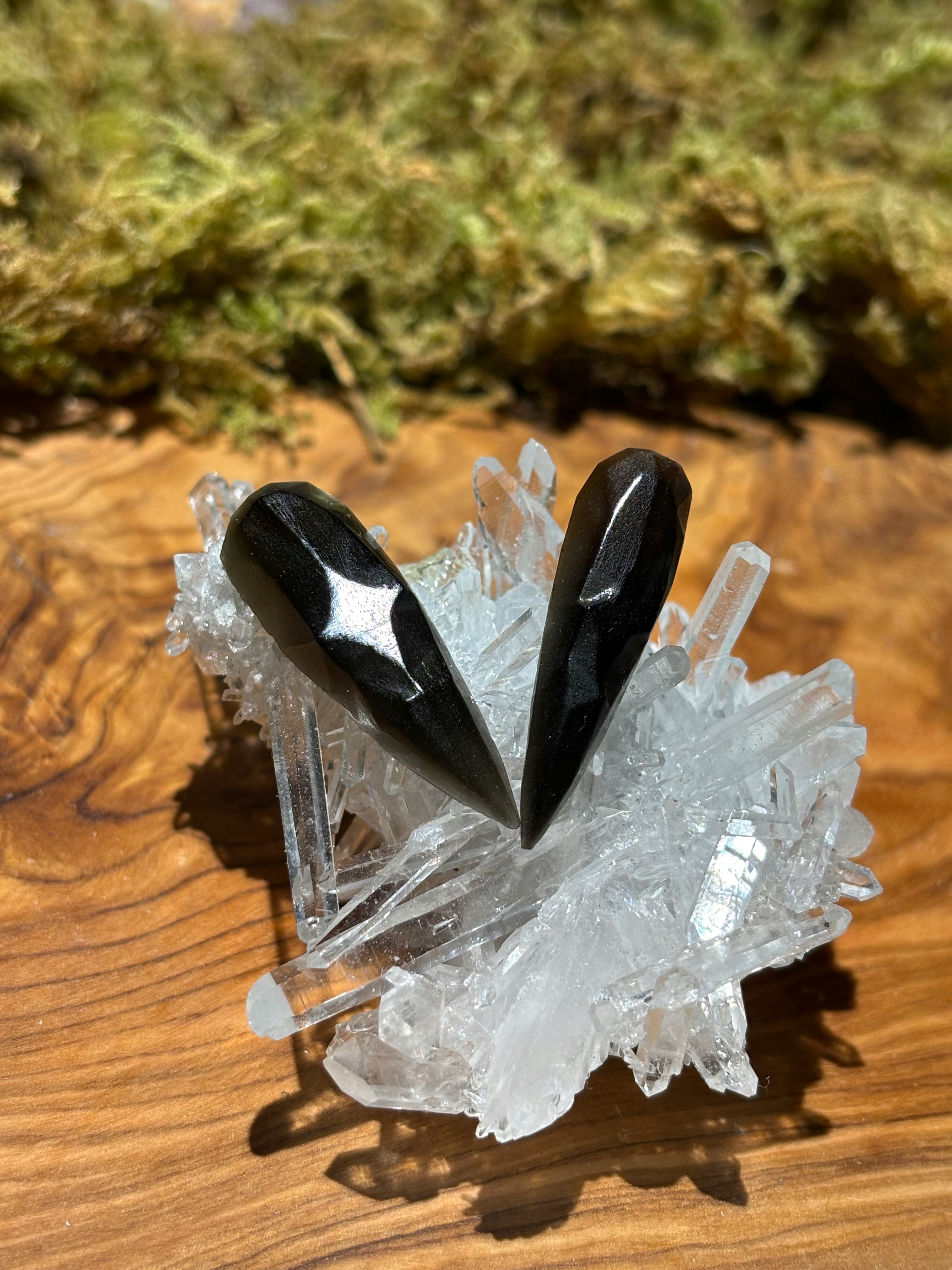 Natural Black Obsidian Nail – Make it Crystal